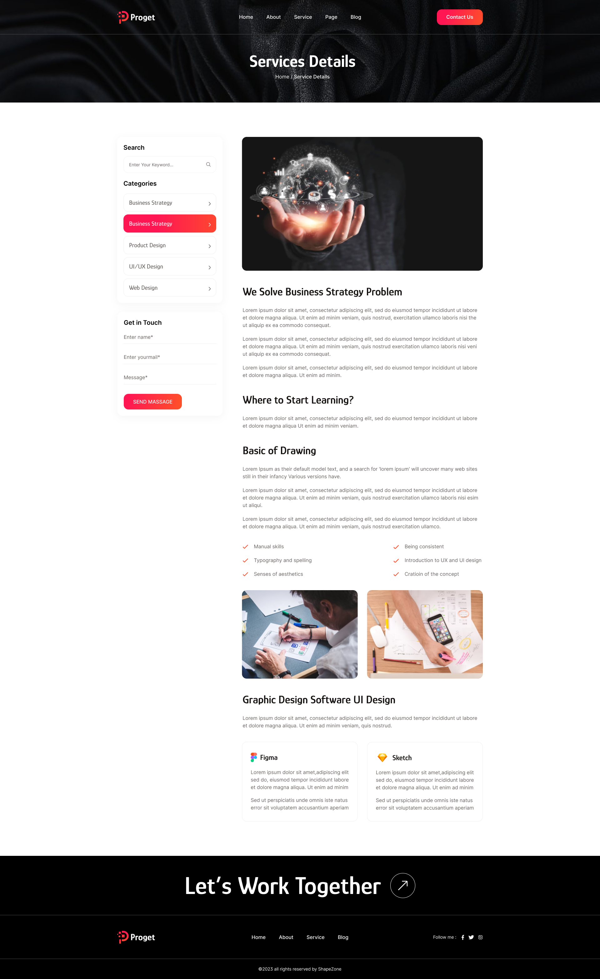 Proget - Personal Portfolio FigmaTemplate by Zodevs | ThemeForest